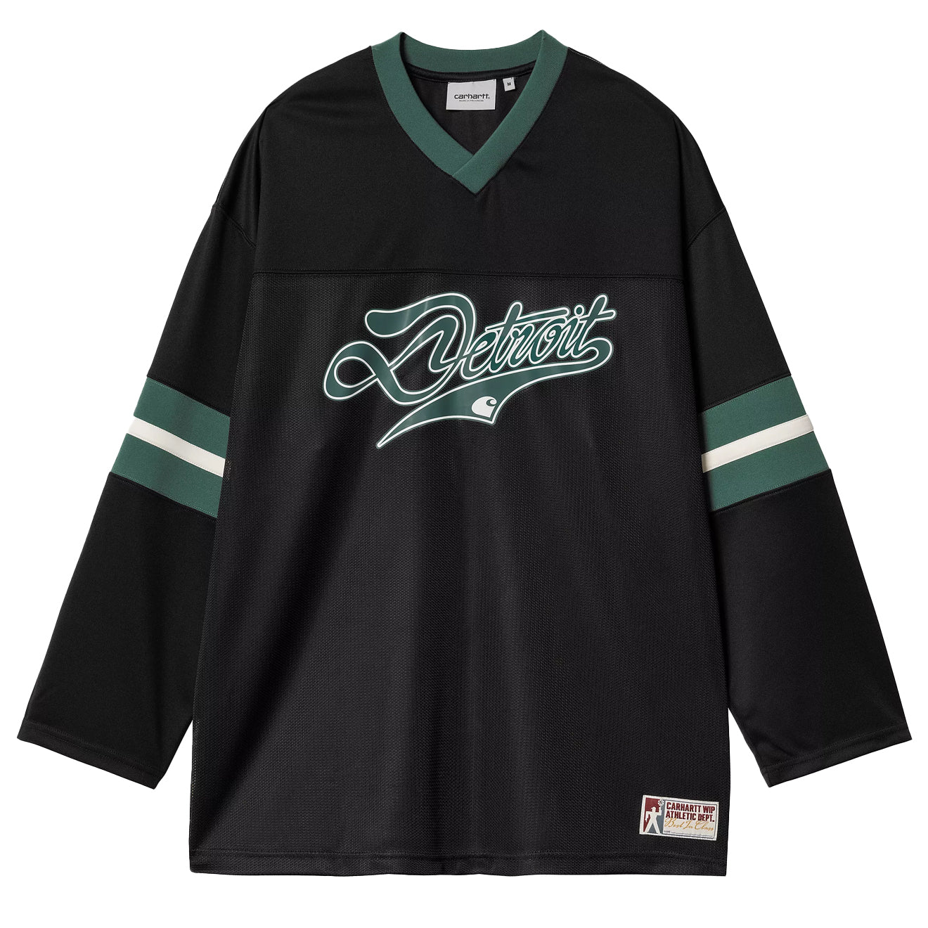 Carhartt WIP L/S Detroit Mesh T-Shirt Black / Conifer / Wax | Yards Store