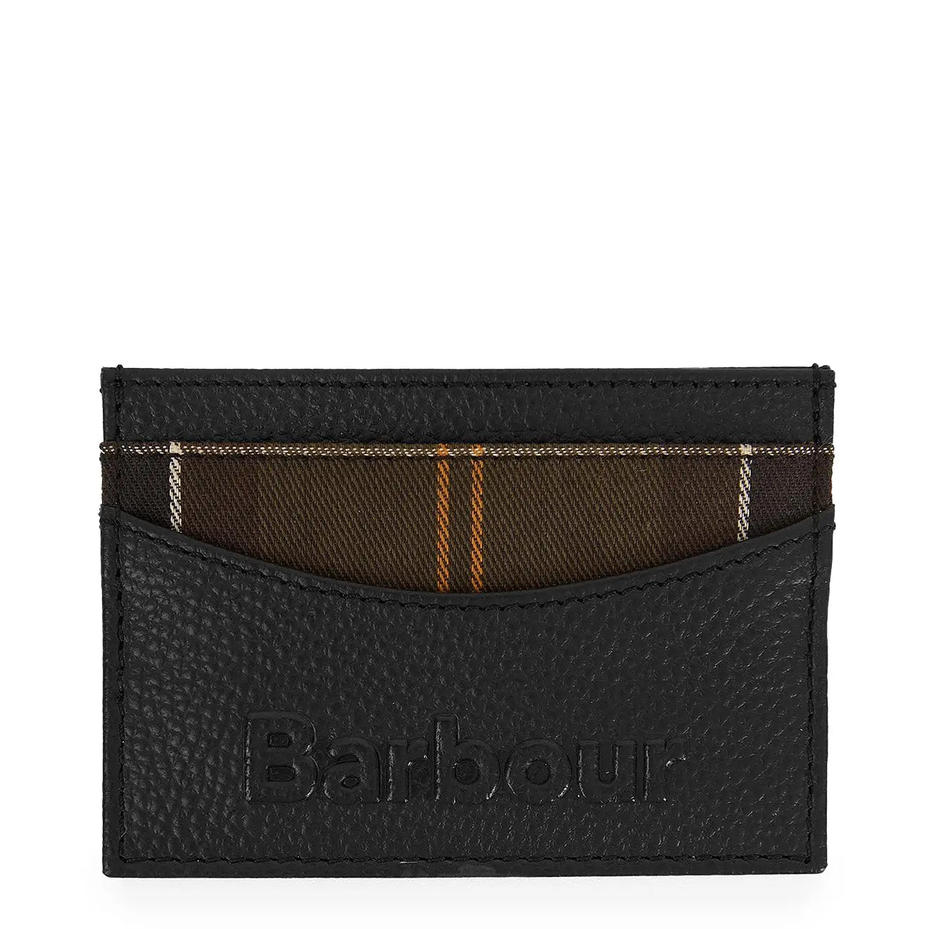 Barbour Debossed Logo Card Holder Classic Black | Yards Store