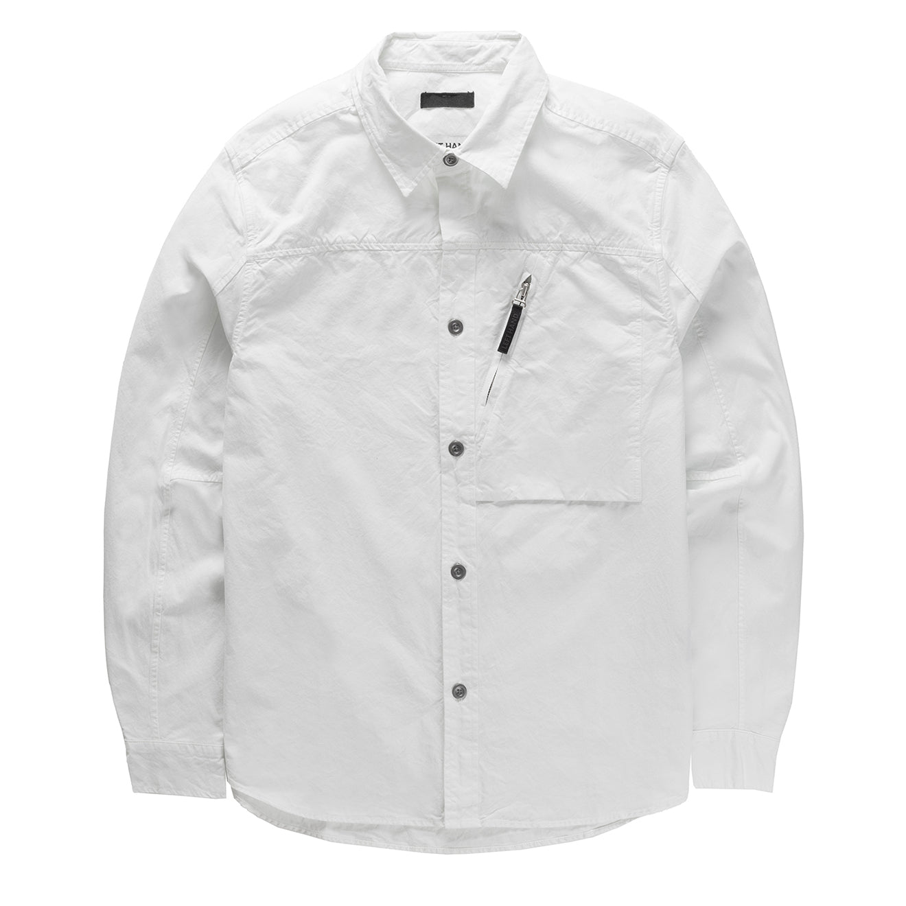 Left Hand Zip Pocket Shirt Off White | Yards Store