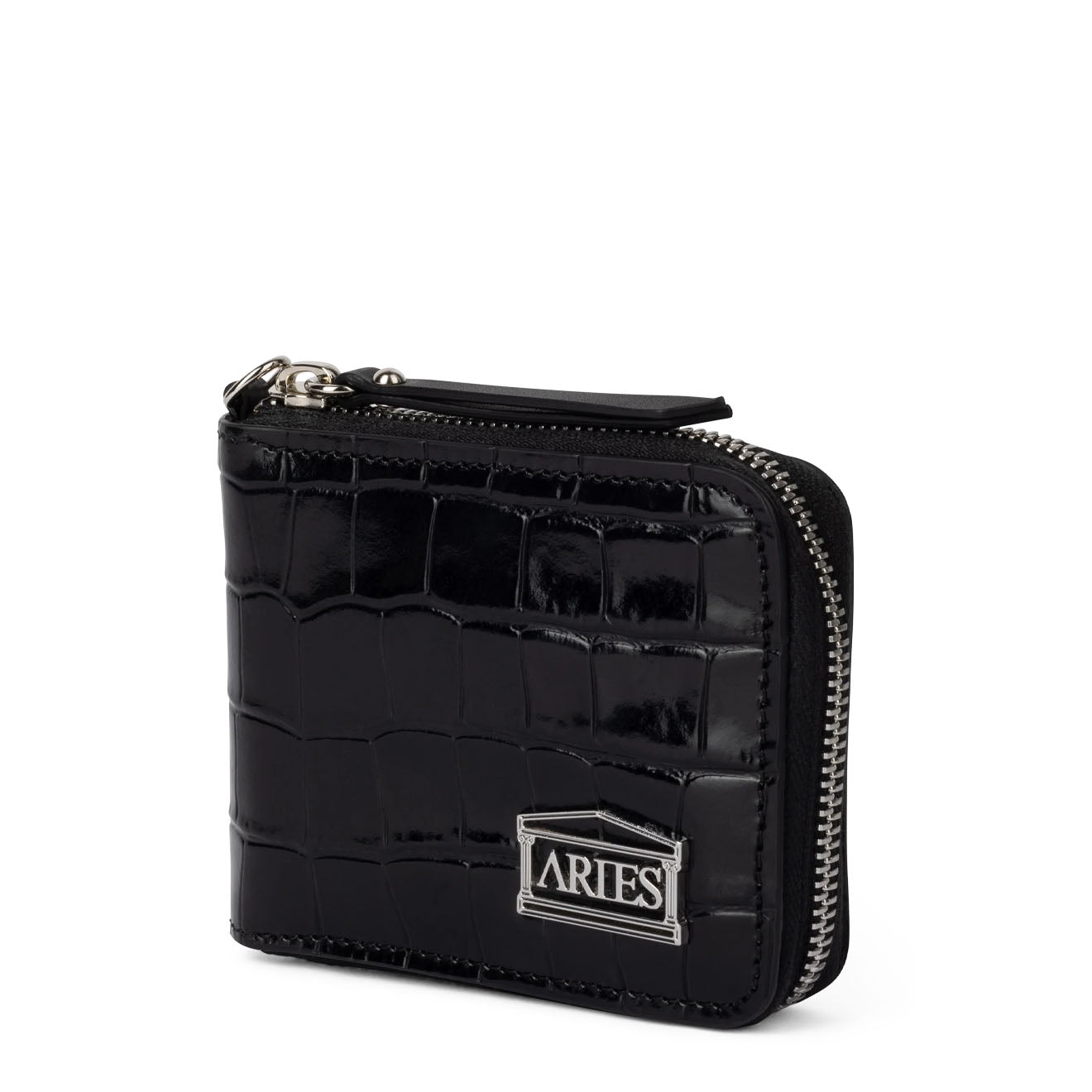 Aries Croc Studded Bobby Wallet Black | Yards Store