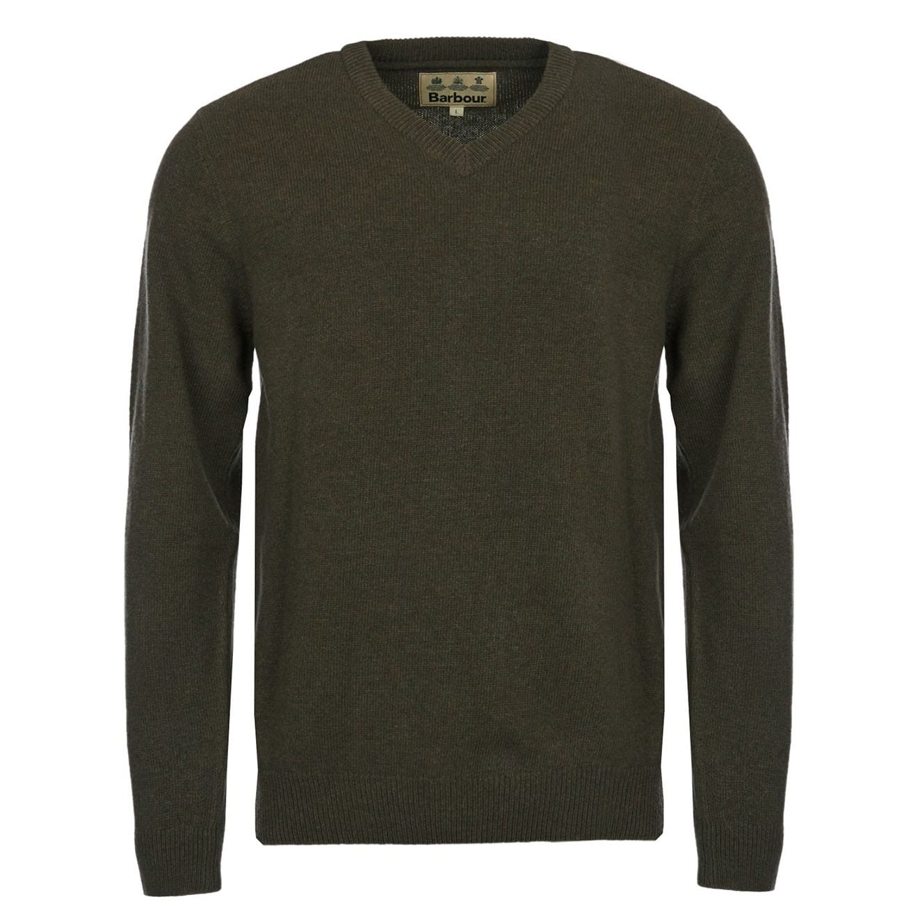 Barbour Nelson Essential V-Neck Knit Seaweed | Yards Store