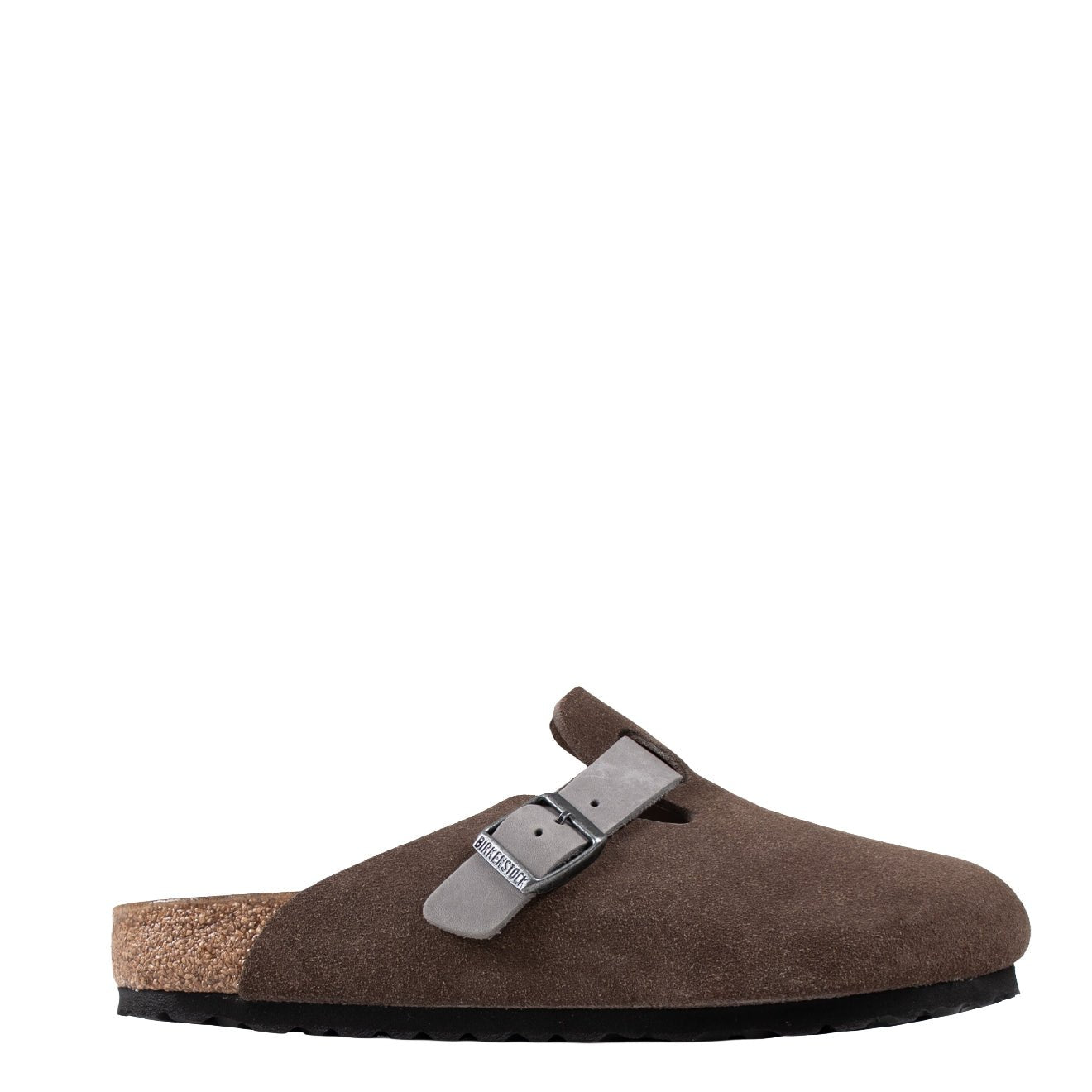 Birkenstock Boston Mixed Leather Reg Fit Concrete Gray | Yards Store