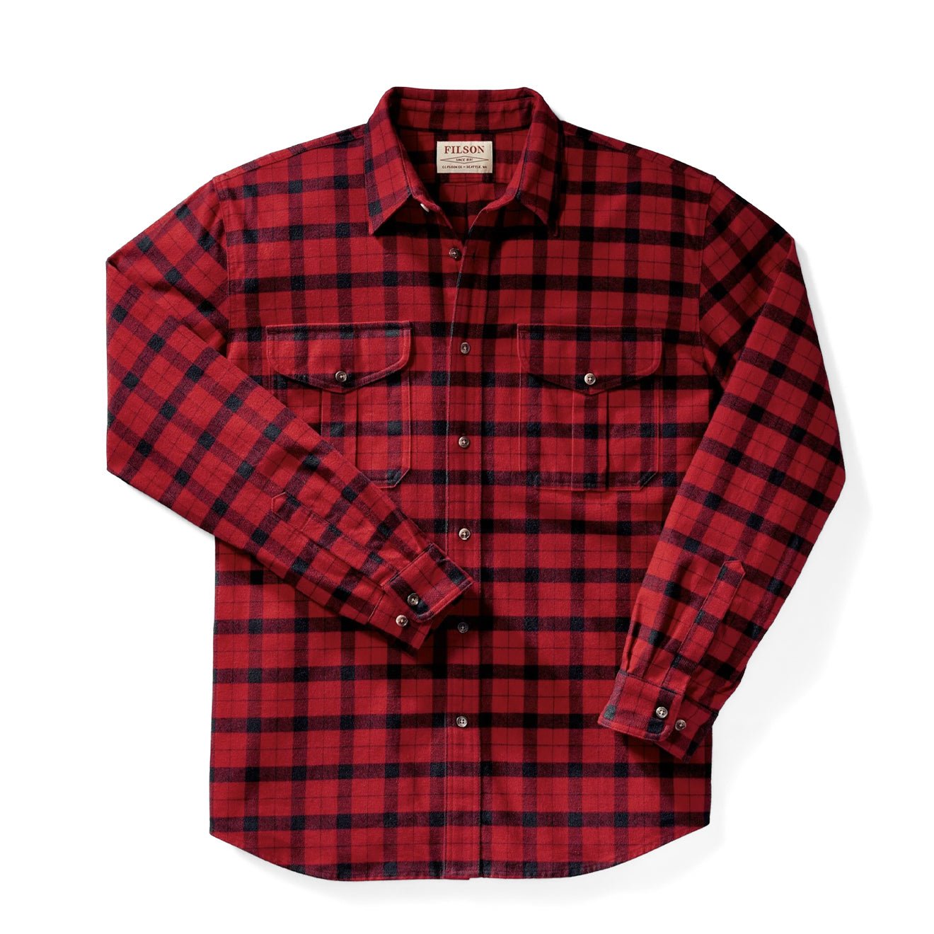 Filson Alaskan Guide Shirt Red/Black Plaid | Yards Store