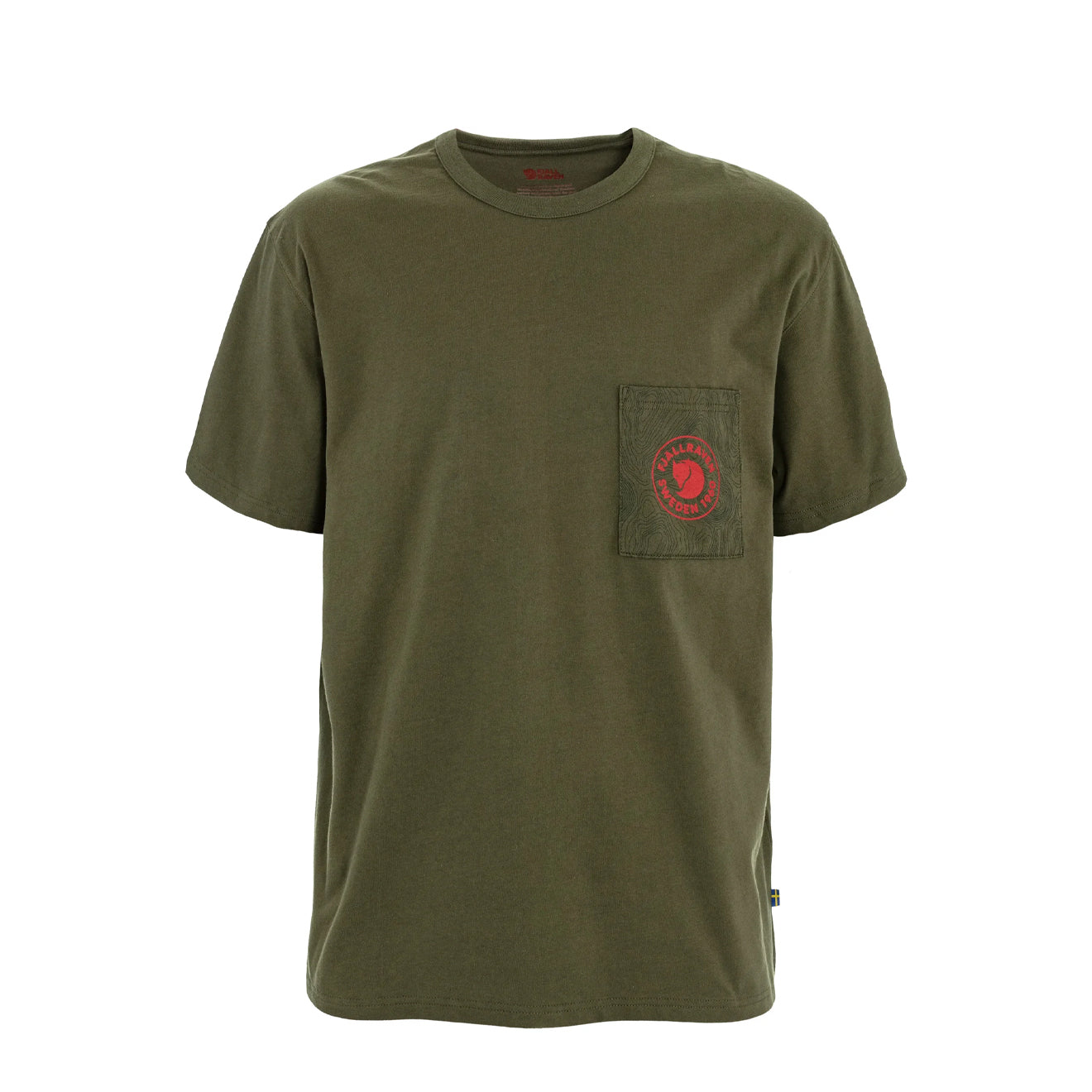 Fjallraven Logo Pocket T-Shirt Laurel Green | Yards Store