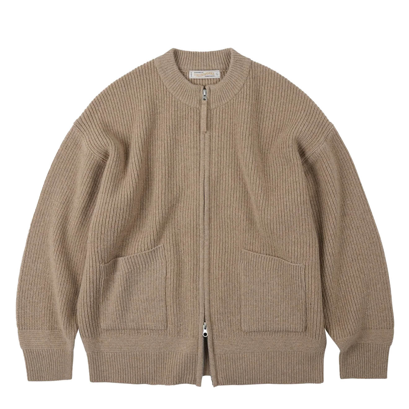 Frizmworks Wool Deck Zipup Cardigan Oatmeal | Yards Store