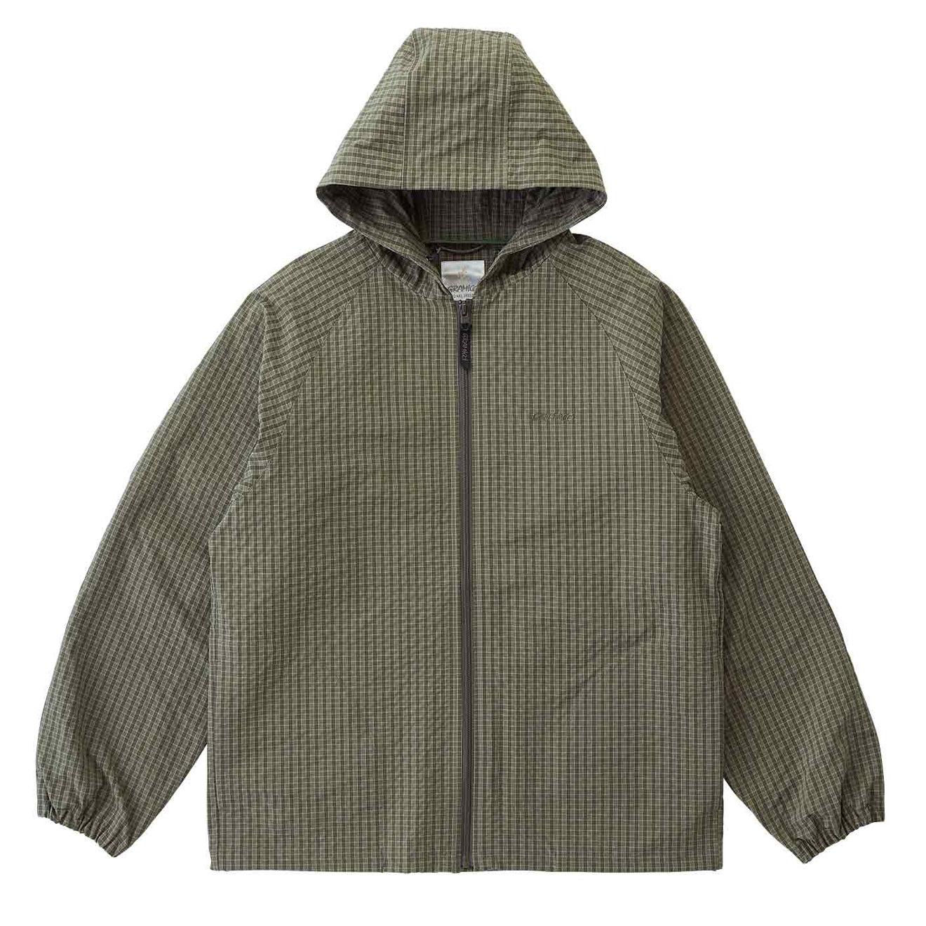 Gramicci Northside Plaid Hooded Jacket Olive | Yards Store
