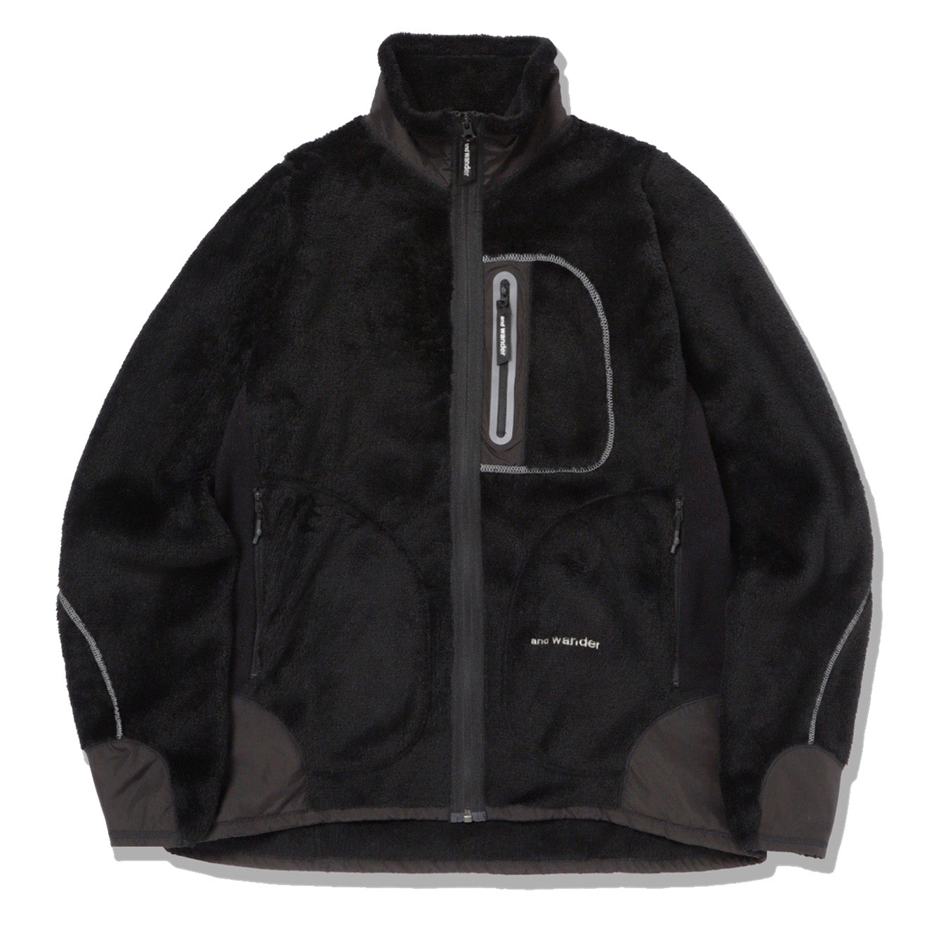 And Wander High Loft Fleece Jacket Black | Yards Store