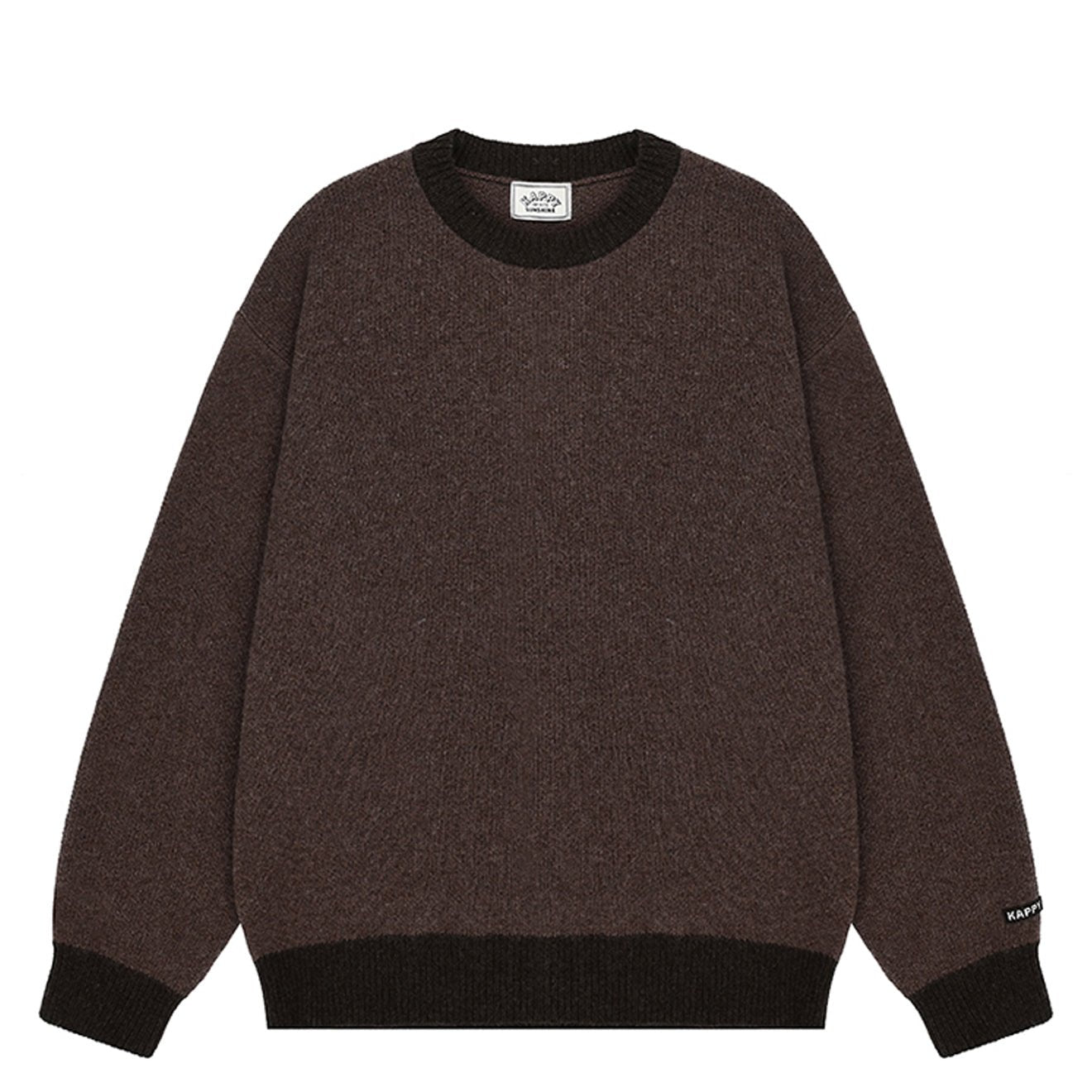 Kappy Ringer Round Wool Knit Brown | Yards Store