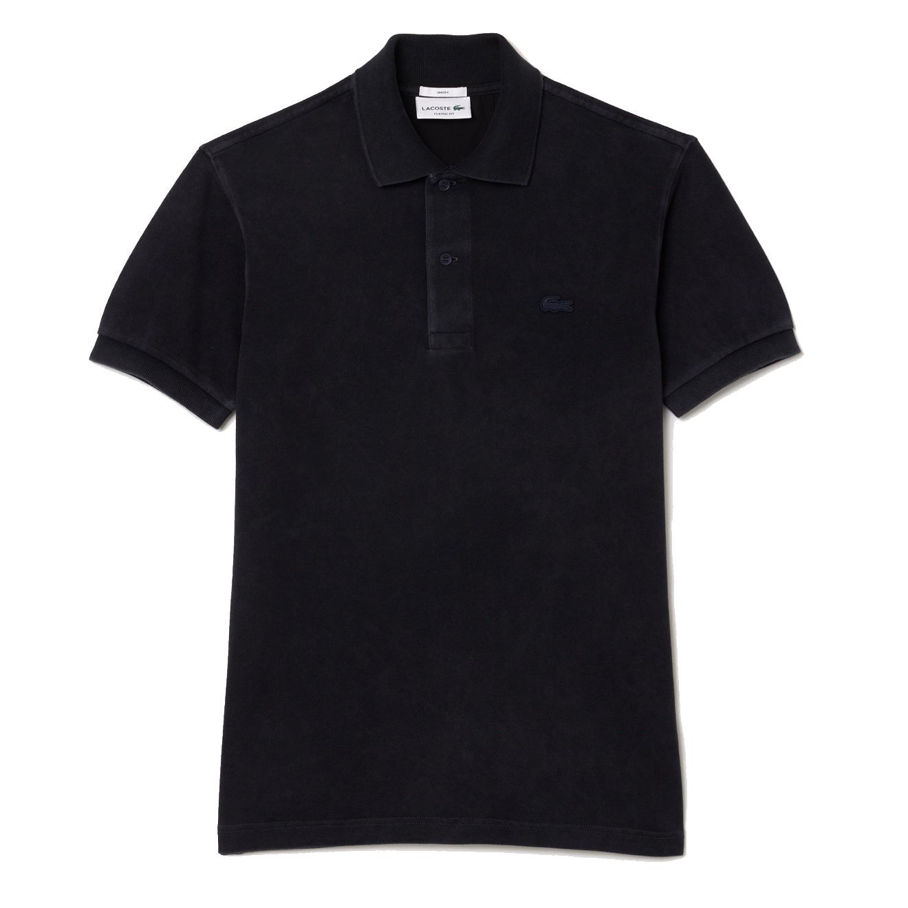 Lacoste Original L.12.12 Washed Effect Cotton Polo Shirt Black | Yards ...
