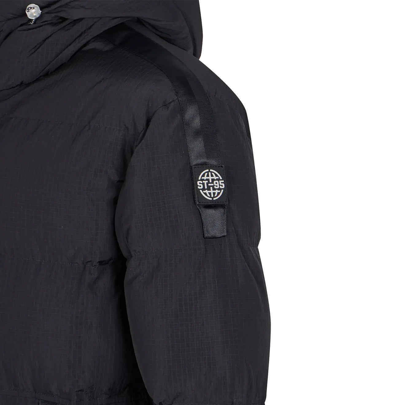 ST95 Hooded Puffer Black | Yards Store
