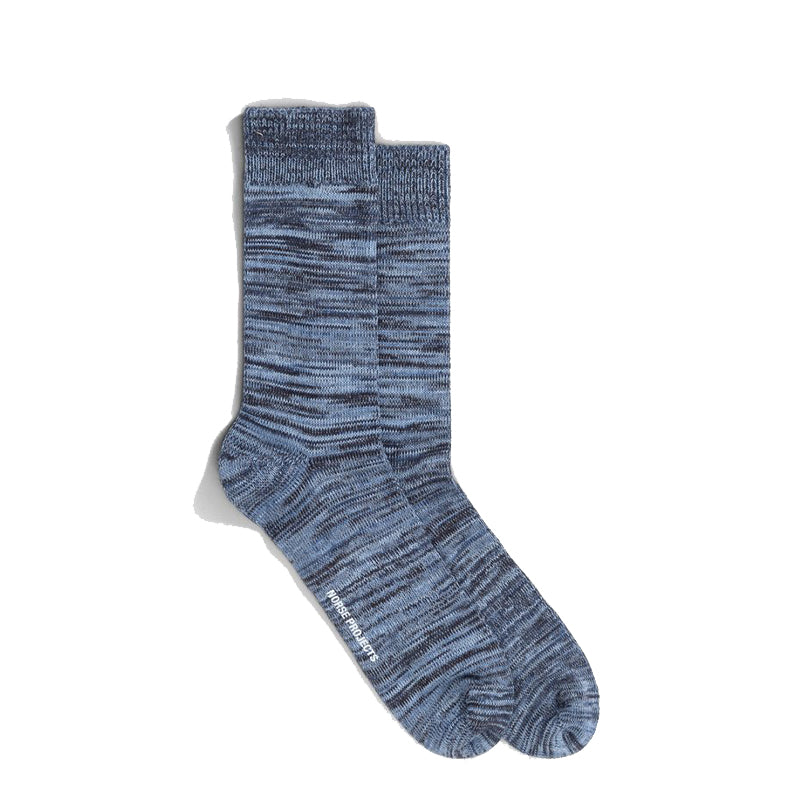 Norse Projects Bjarki Blend Socks Steel Blue | Yards Store
