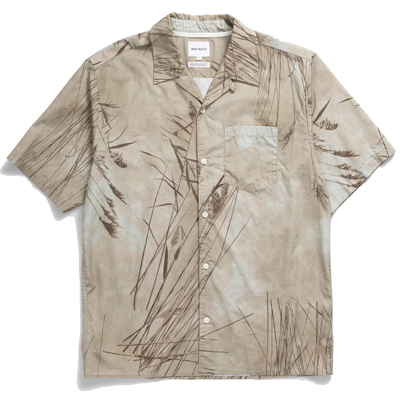 Norse Projects Carsten Print SS Shirt Light Khaki | Yards Store