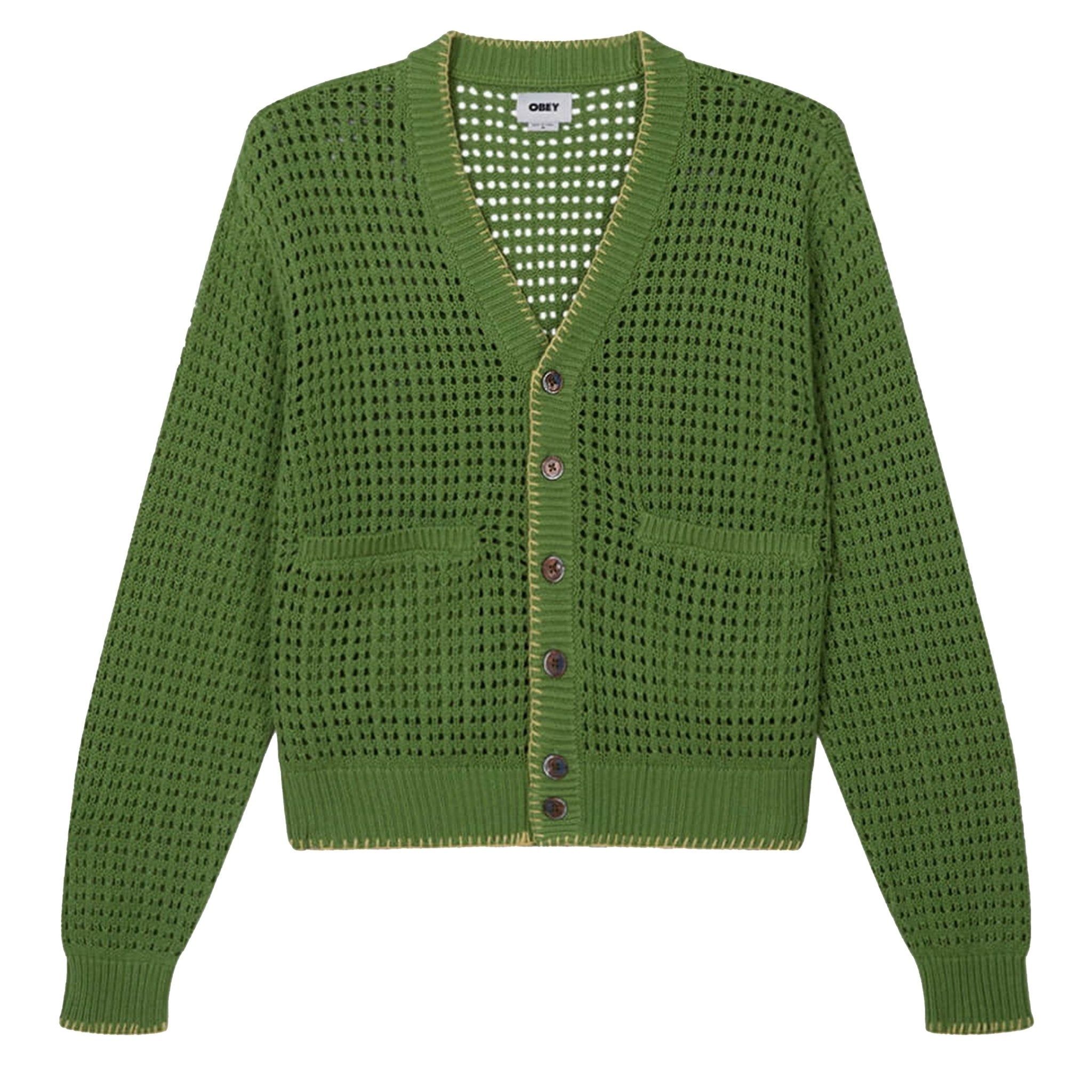 Obey Ethan Cardigan Matcha Multi | Yards Store