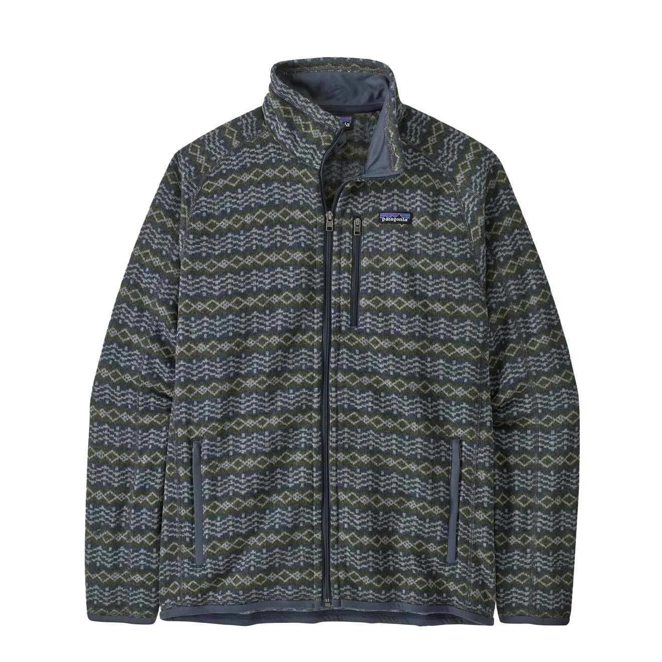 Patagonia Better Sweater Fleece Jacket Woven Together Smolder Blue ...