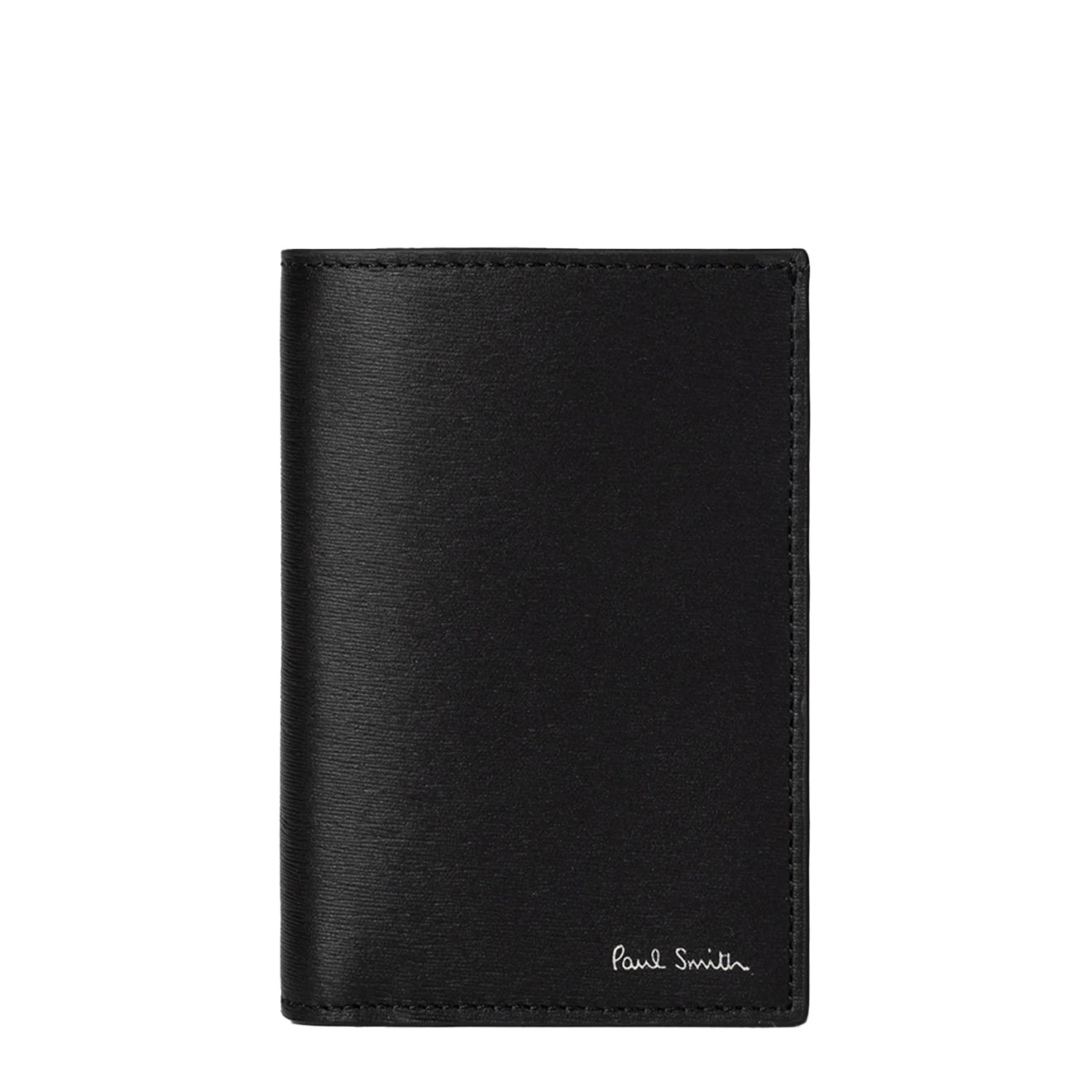 Paul Smith Mini Stripe Leather Bi-Fold Wallet Black | Yards Store