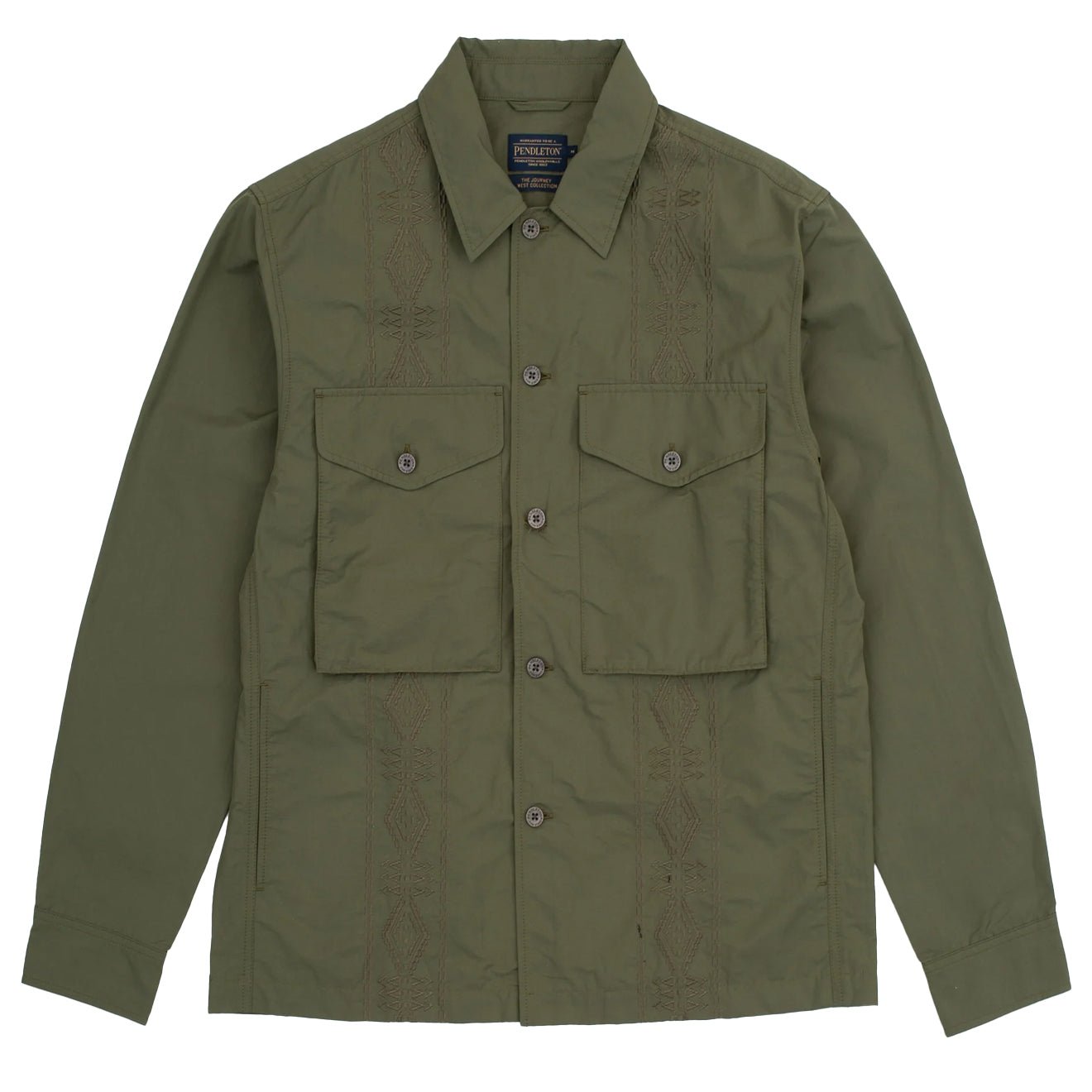 Pendleton Parachute Overshirt Olive | Yards Store