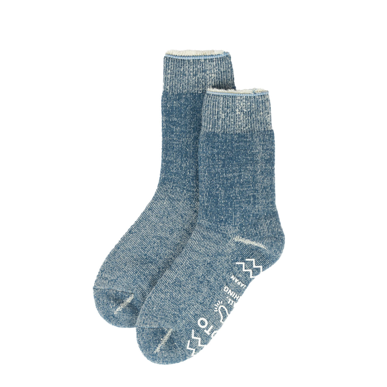 ROTOTO Double Face Room Socks Shaggy Pile Dark Blue | Yards Store
