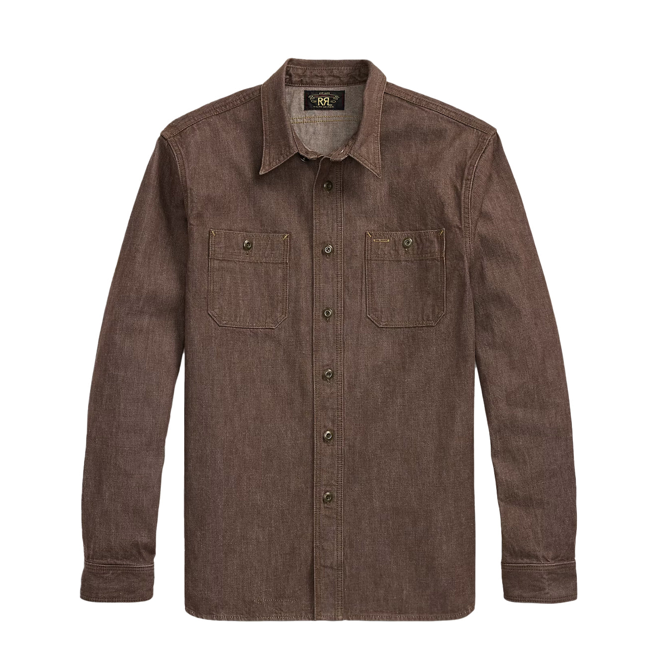 RRL By Ralph Lauren Denim Workshirt Brown | Yards Store