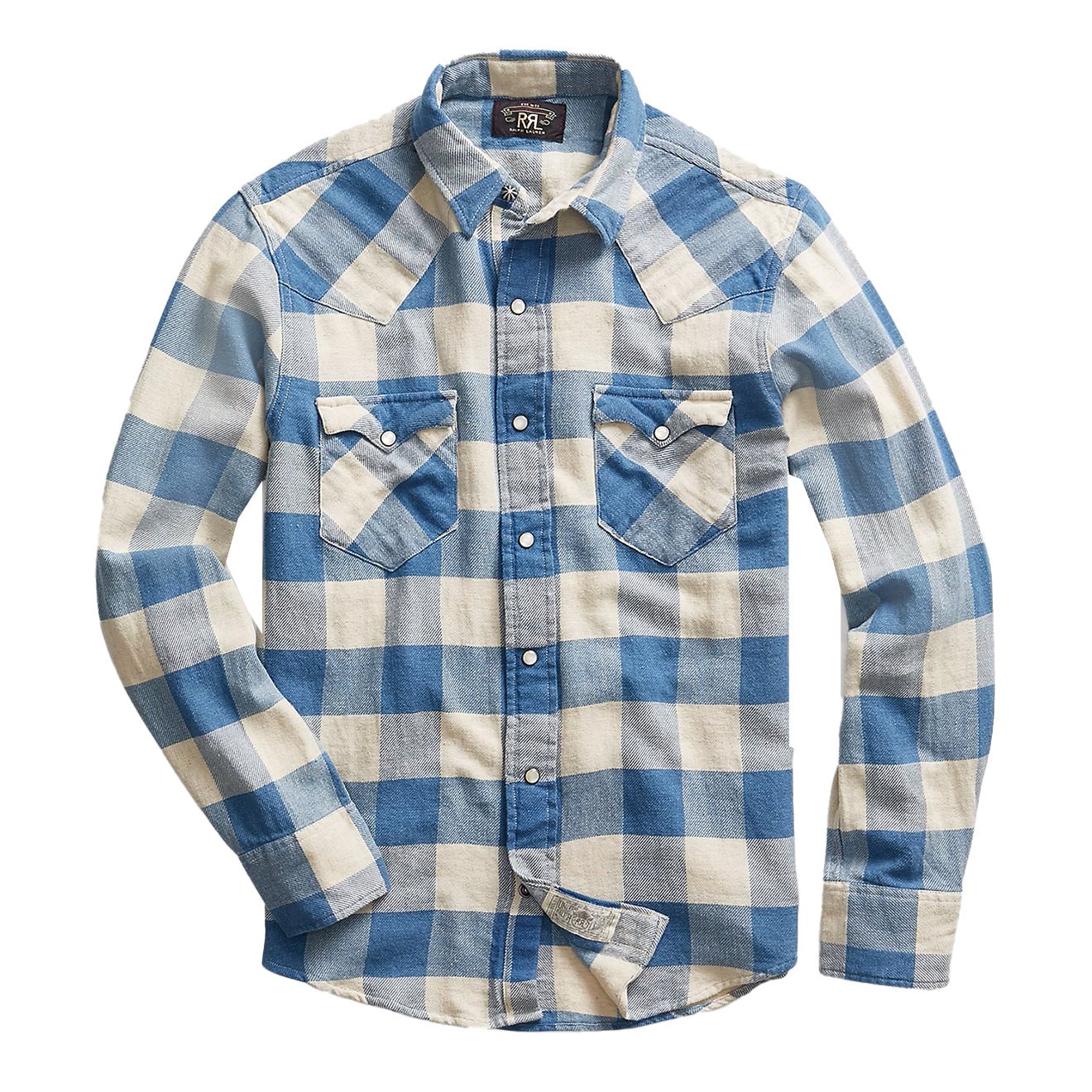 RRL by Ralph Lauren Buffalo L/S Workshirt Indigo / Cream | Yards Store