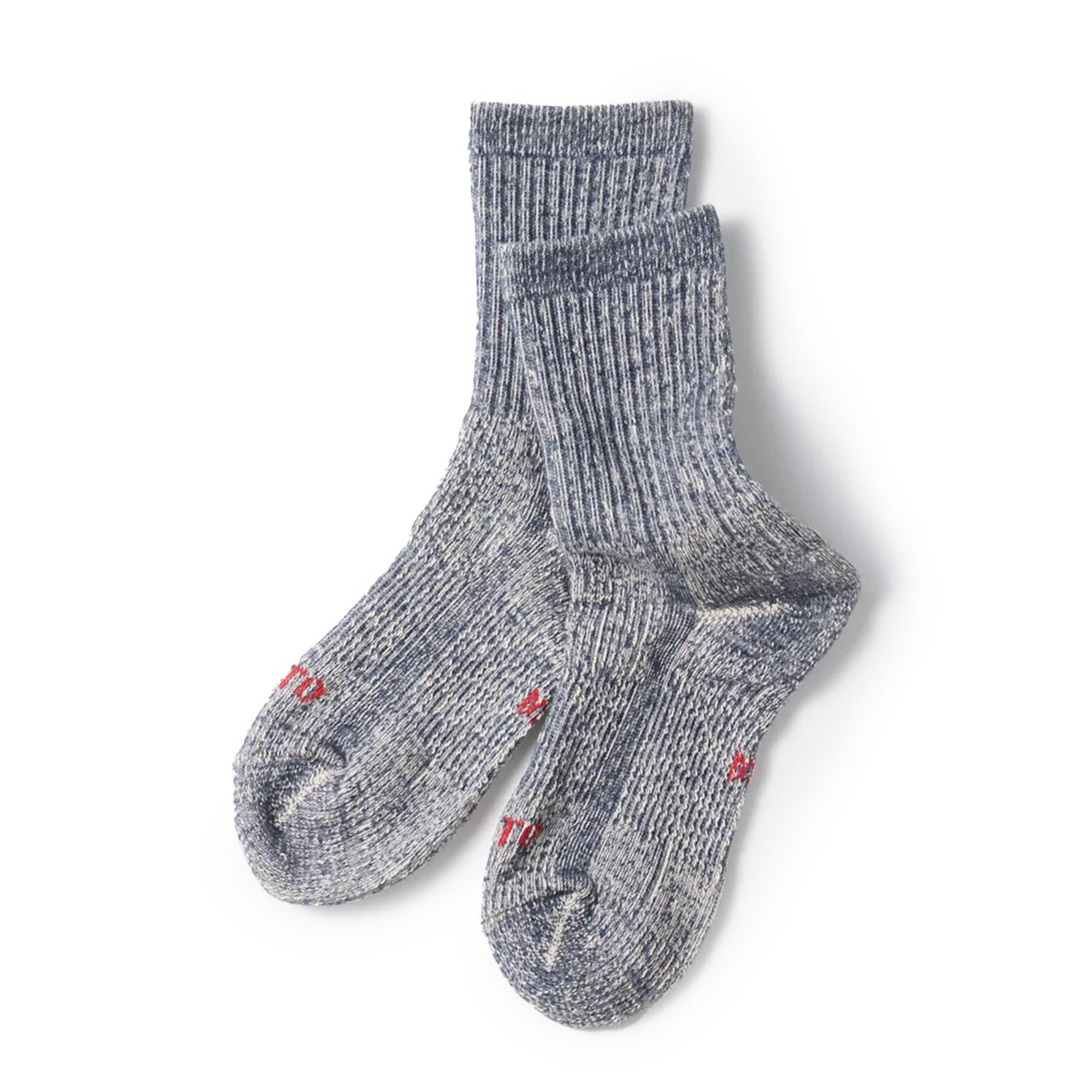 Rototo Double Face Mini Crew Socks Organic Cotton Navy | Yards Store