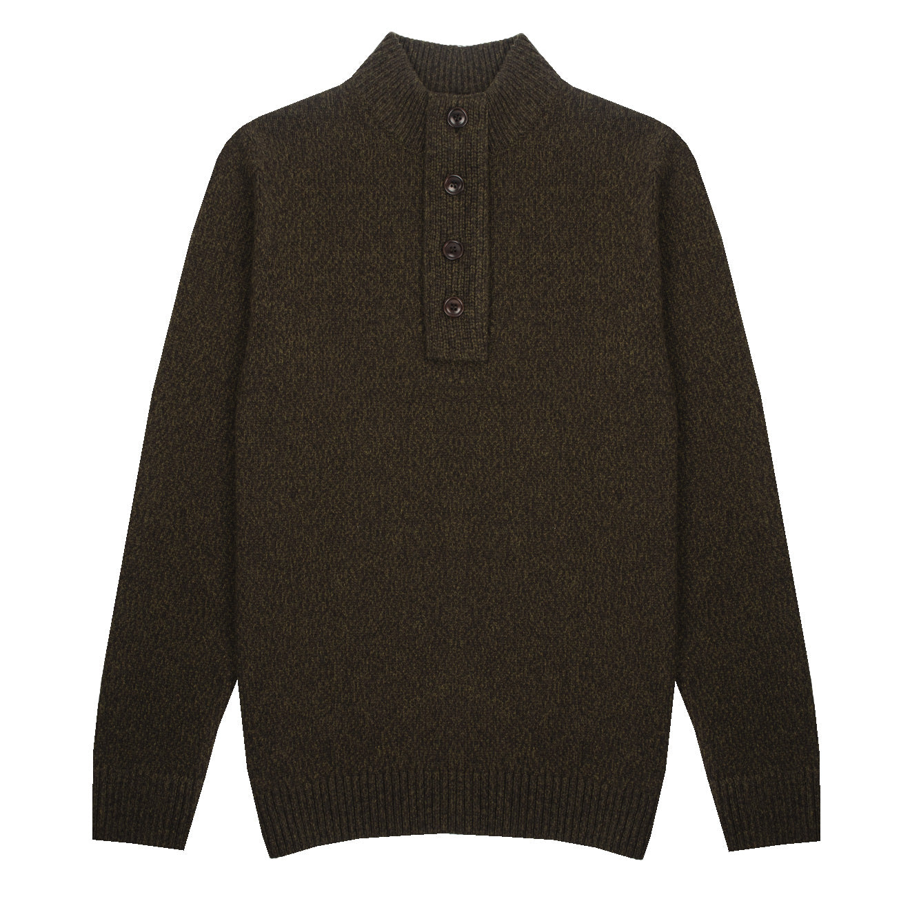 Barbour Sid Half Zip Knit Olive Marl | Yards Store