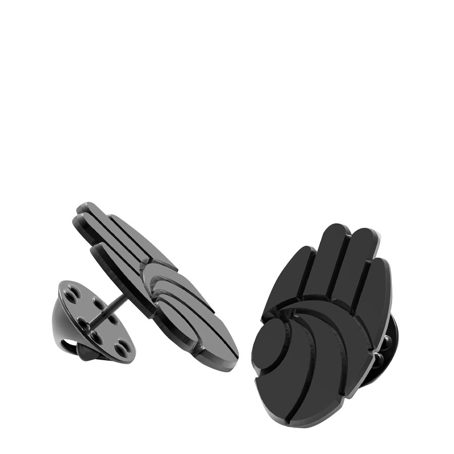 Left Hand Pin Badge Black | Yards Store
