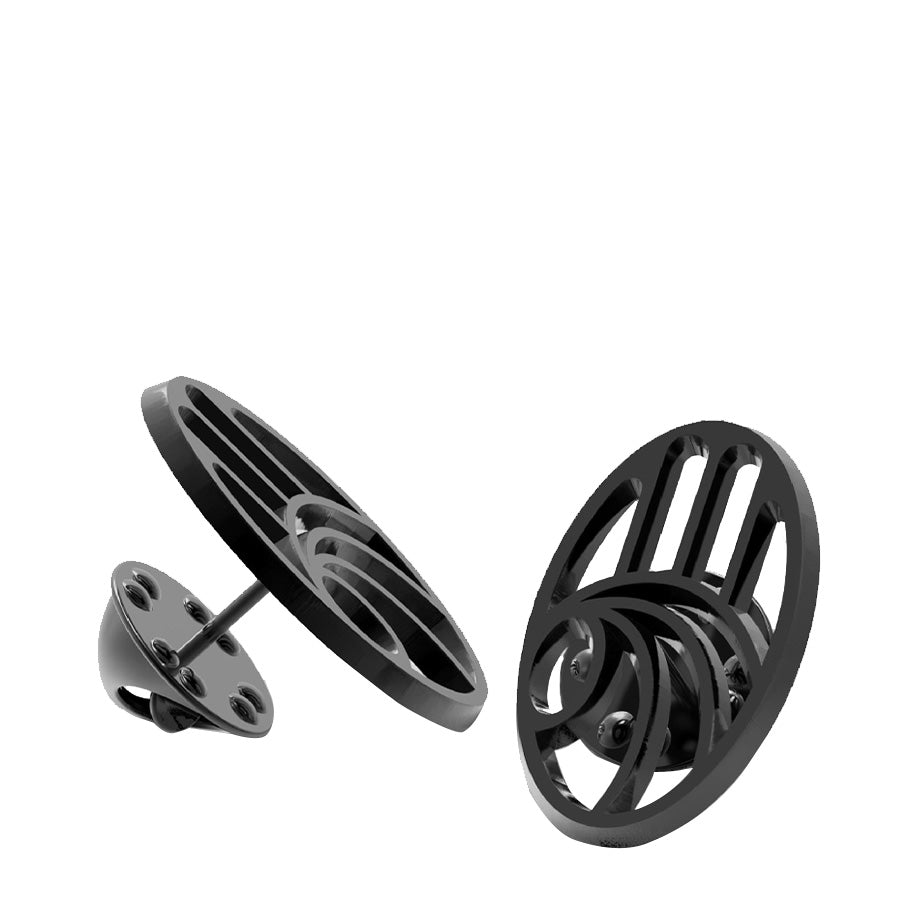 Left Hand Stencil Pin Badge Black | Yards Store