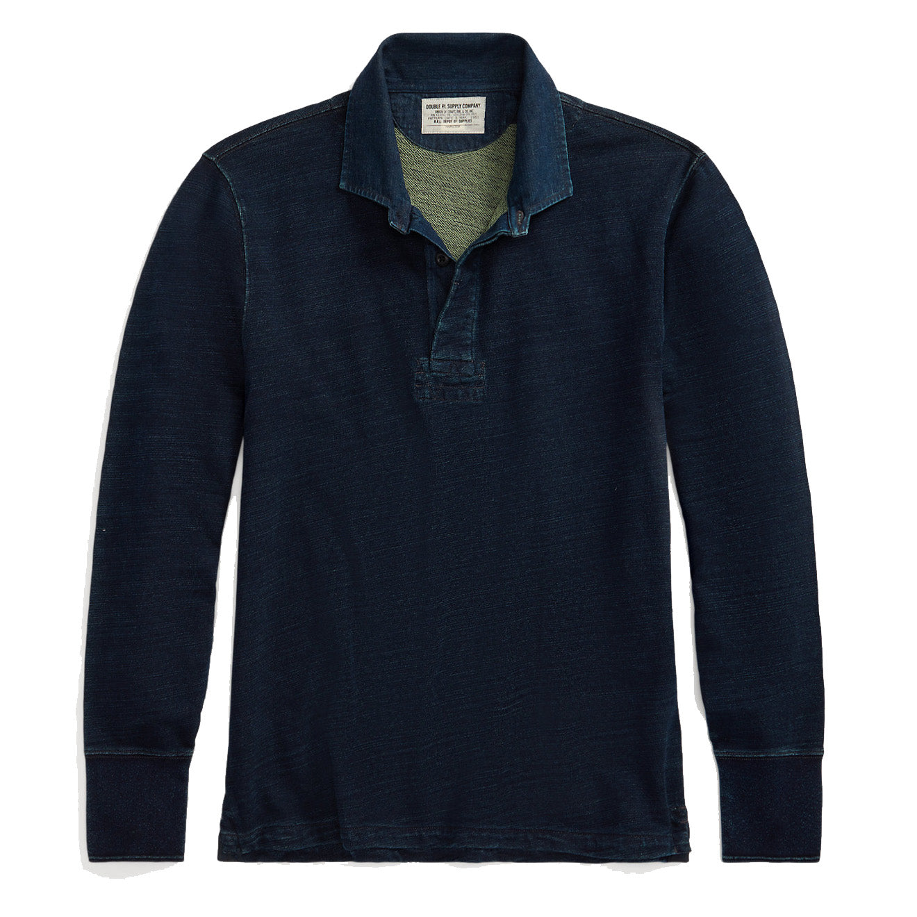 RRL by Ralph Lauren Indigo French Terry Rugby Shirt Indigo | Yards Store