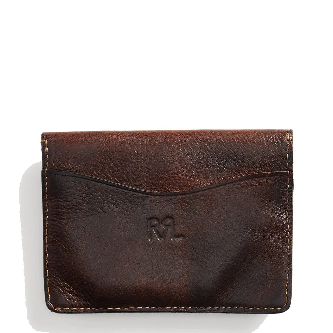 RRL by Ralph Lauren Leather Card Case Dark Brown - Menswear | Shop ...