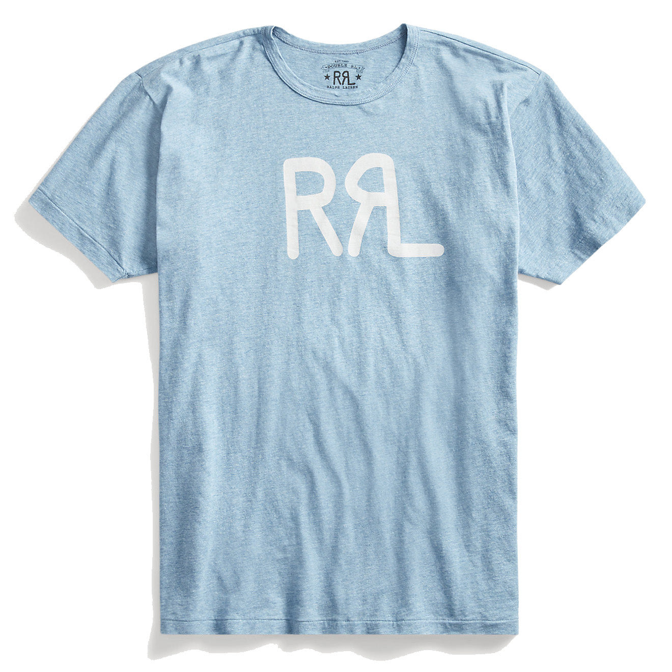 RRL by Ralph Lauren Logo Jersey T-Shirt Heather Blue | Yards Store